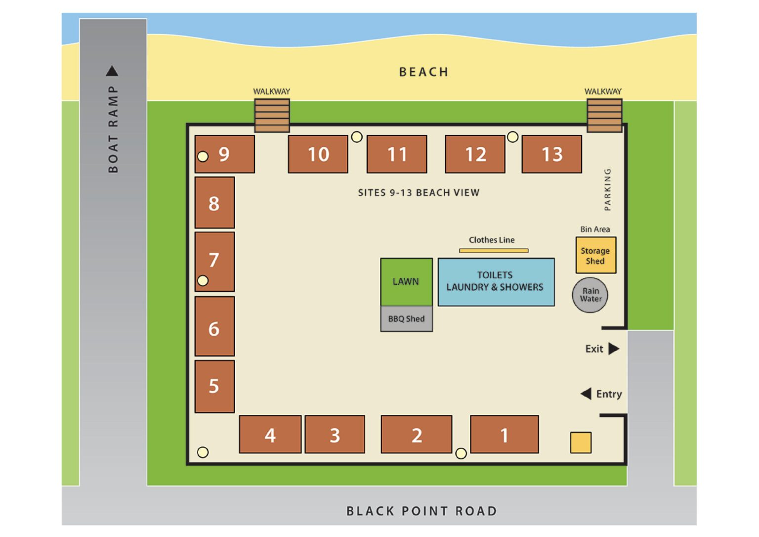 Park Map - Black Point Caravan Park